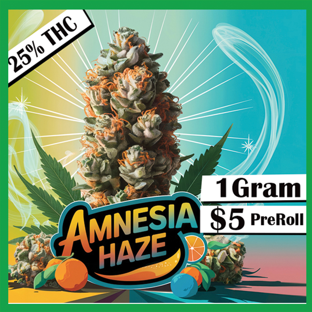 AMNESIA HAZE 1G SAT PRE-ROLL - afterdarkcannabis.com